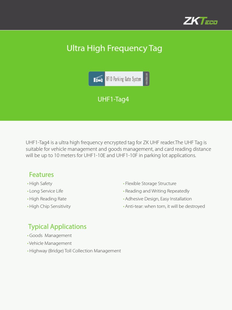Ultra High Frequency Tag | PDF | Ultra High Frequency | Antenna (Radio)