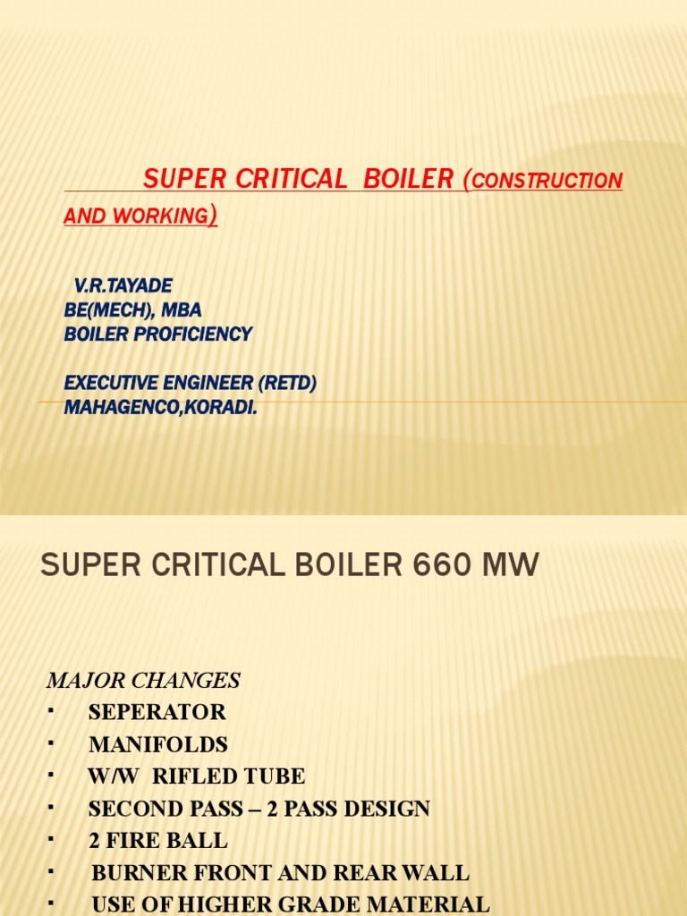 Super Critical Boiler Construction Guide | PDF | Steel | Boiler