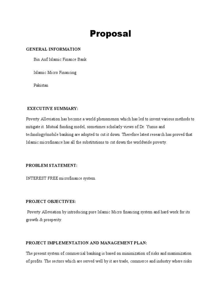 Proposal | PDF | Finance & Money Management