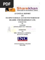 Project of Share Khan | PDF | Stocks | Securities (Finance)