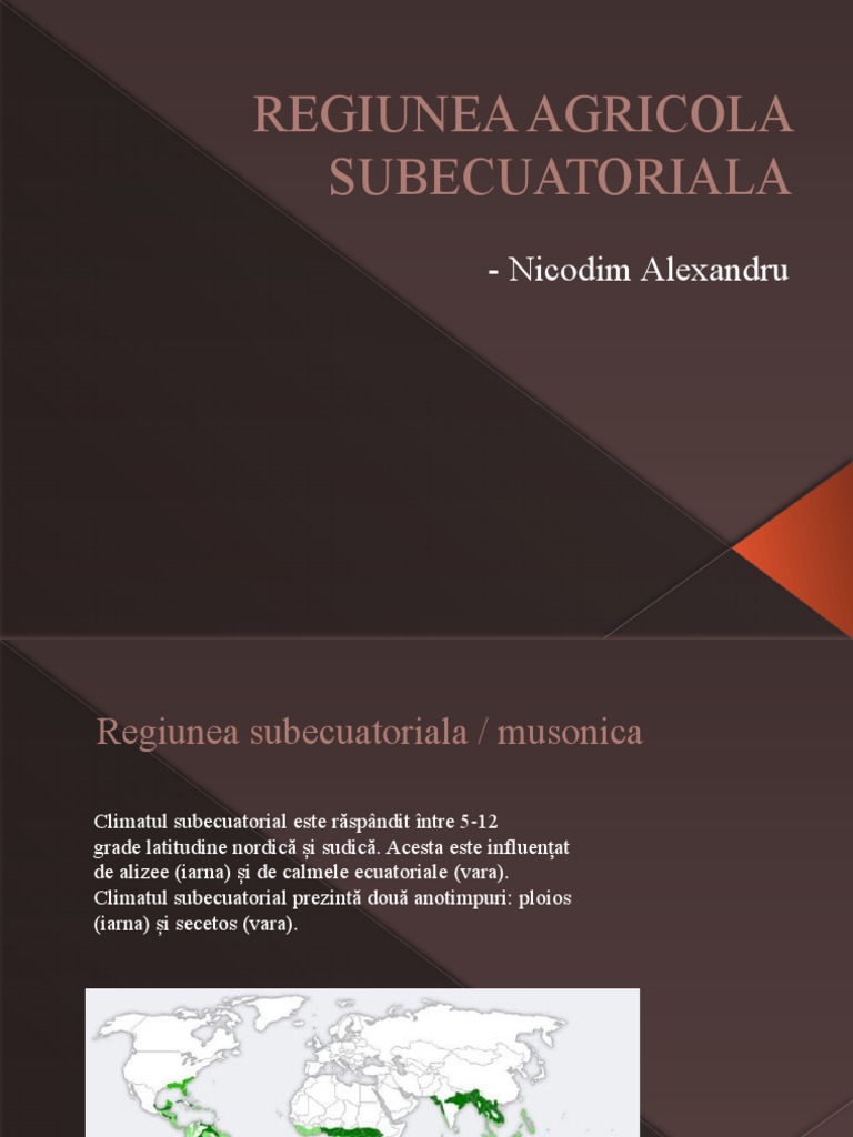 Regiunea Agricola Subecuatoriala | PDF