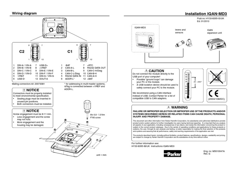 Installation IQAN-MD3: Wiring Diagram | PDF | Electrical Connector | Usb