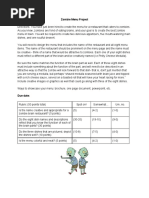 Zombie Brain Menu Project Guide | PDF | Central Nervous System ...
