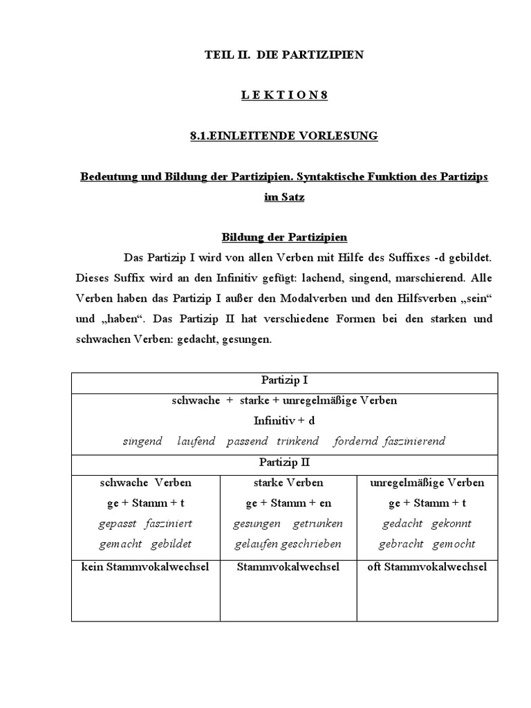Lektion 8 | PDF