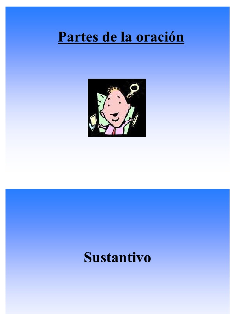 Partes de La Oración | PDF | Sustantivo | Género gramatical