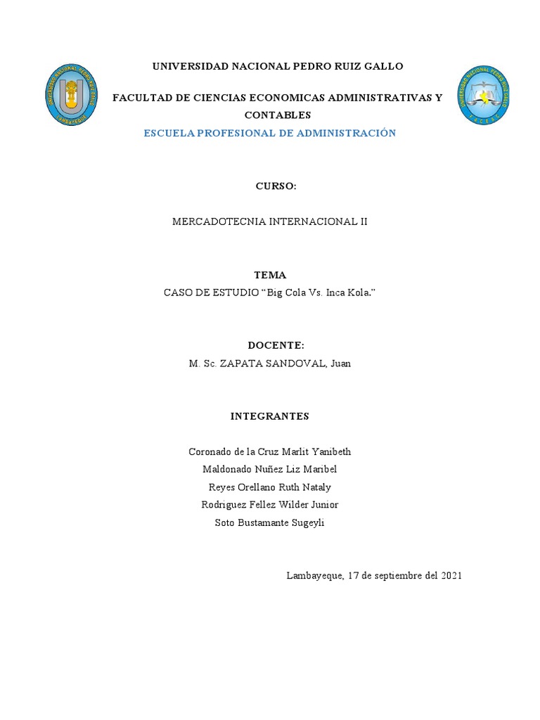 Caso Big Cola vs. Inca Kola | PDF | Marketing | Coca Cola