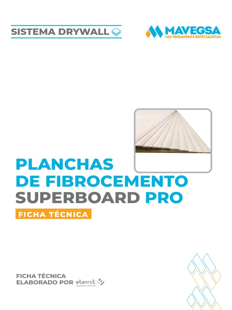 Plancha de Fibrocemento ETERNIT Superboard Pro | PDF | Cemento | Hormigón