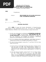 Affidavit of Witness - Tagalog - Sample | PDF
