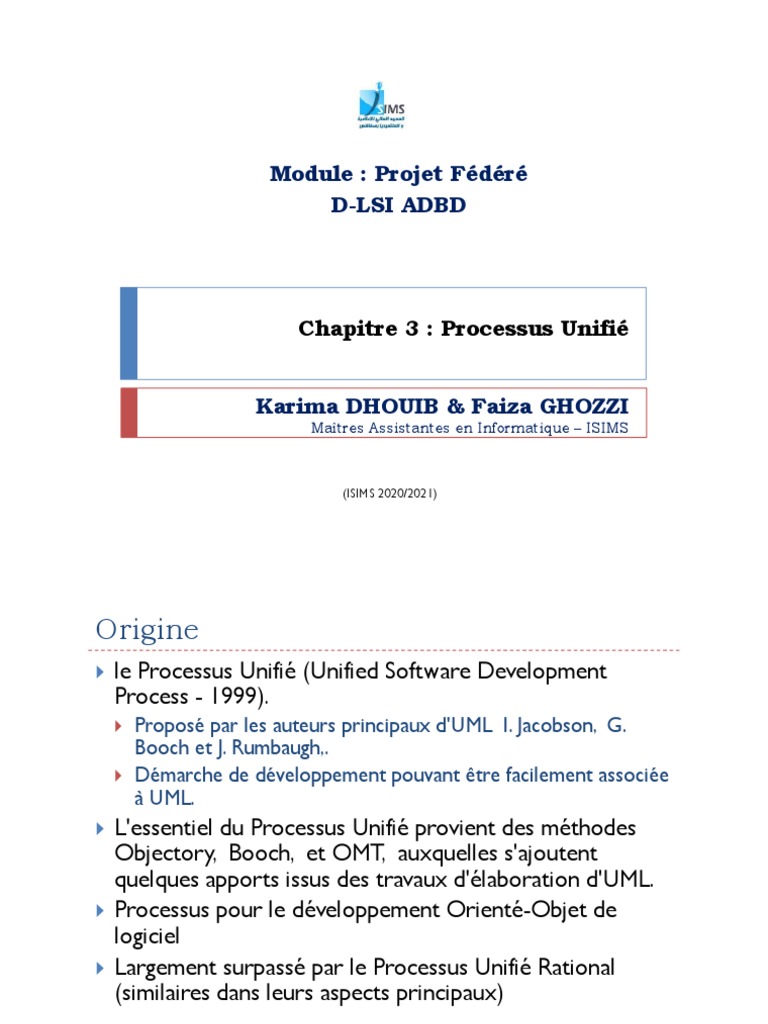 Caractéristiques du Processus Unifié | PDF | Architecture de logiciel ...