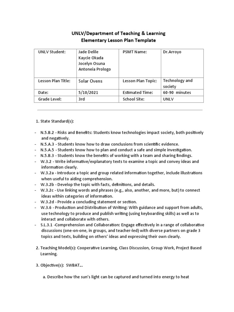 Stem Collaborative Lesson Plan | PDF | Cognitive Science | Education Theory