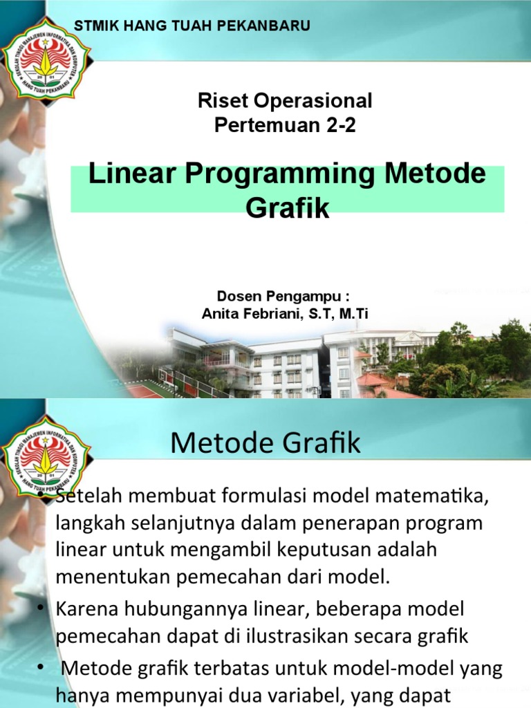 Linear Programming Metode Grafik Pdf