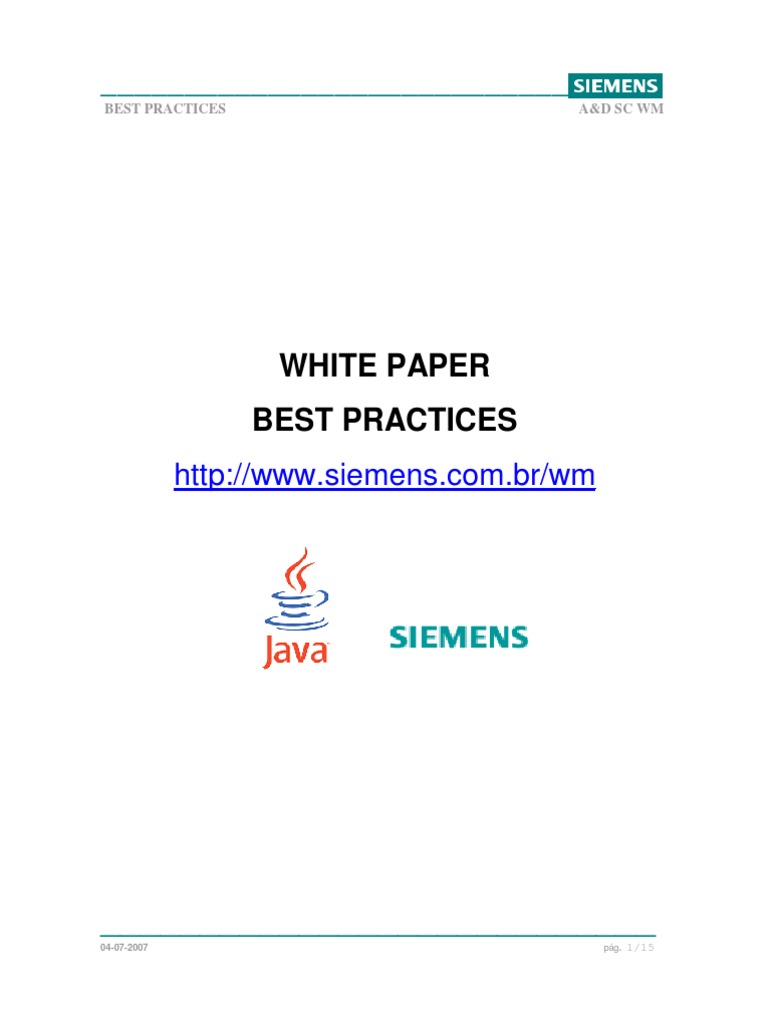 White Paper Best Practices | PDF | Computer Architecture | Object ...