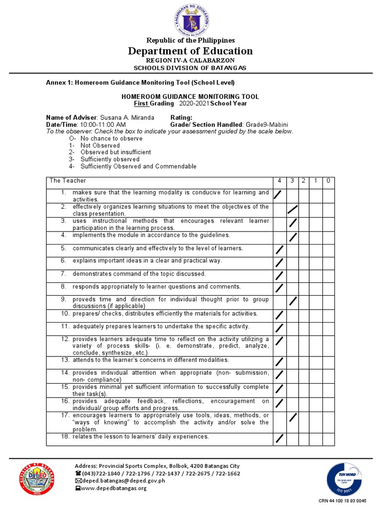 Department of Education: Republic of The Philippines | PDF | Learning ...