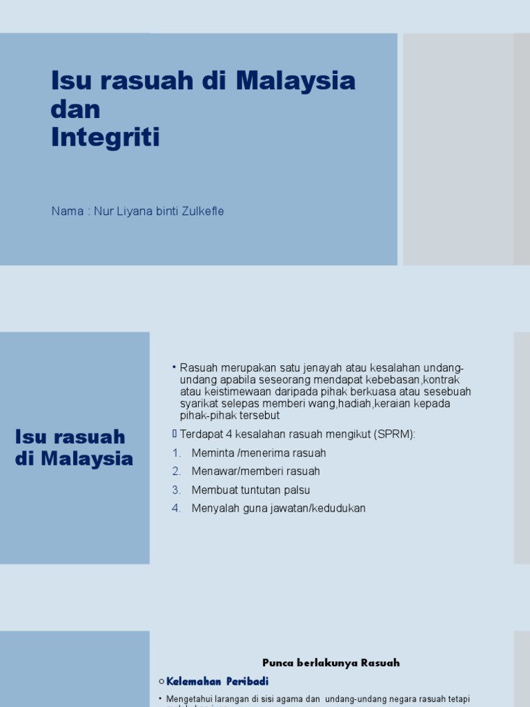 Isu Rasuah Di Malaysia | PDF