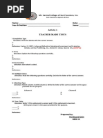 Matching Type Test | PDF | Knowledge | Learning