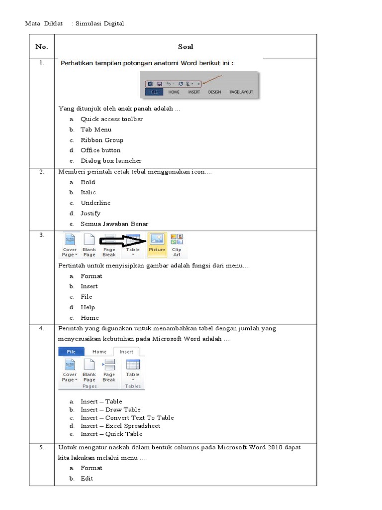 Latihan Soal EHB-BKS 2022 (SimDig) | PDF