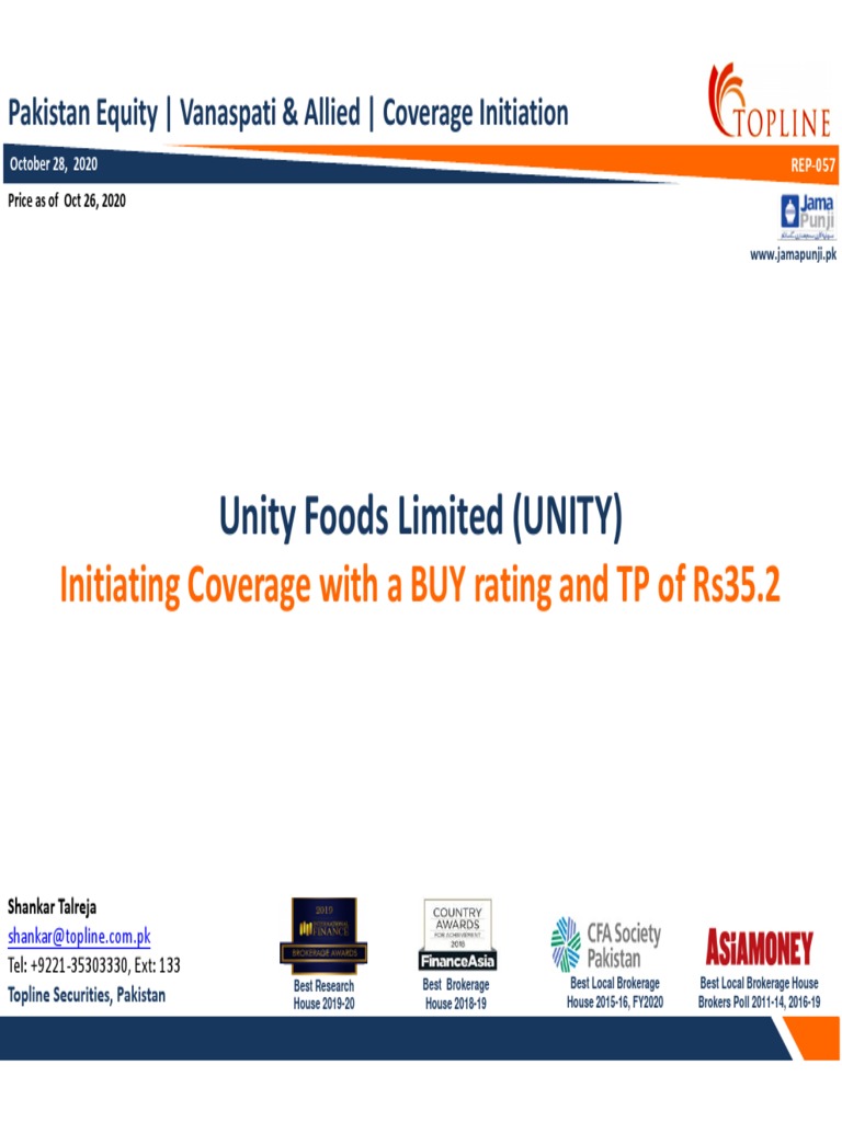 Unity Foods Detail Report | PDF | Margarine | Taxes