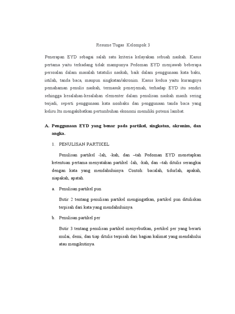 Contoh Resume Tugas Kuliah | PDF