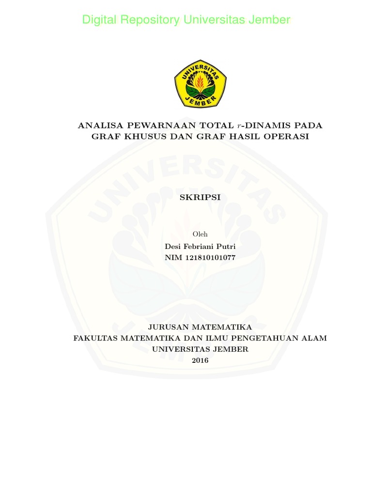ANALISA PEWARNAAN TOTAL r-DINAMIS PADA GRAF KHUSUS DAN GRAF HASIL ...