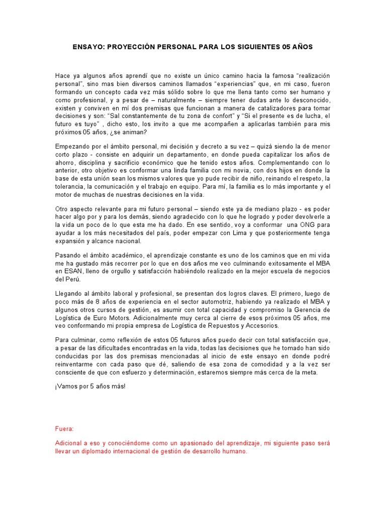 Ensayo - CRTP | PDF | Máster en Administración de Empresas