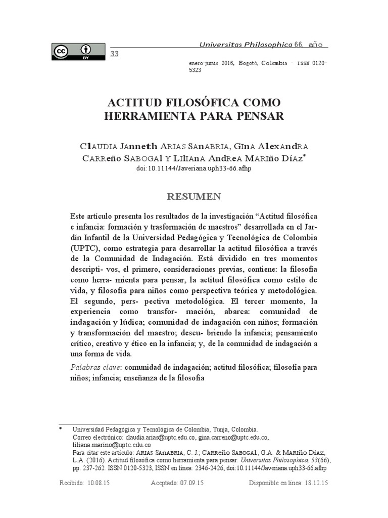 Actitud Filosófica Como | PDF | Aprendizaje | Pensamiento