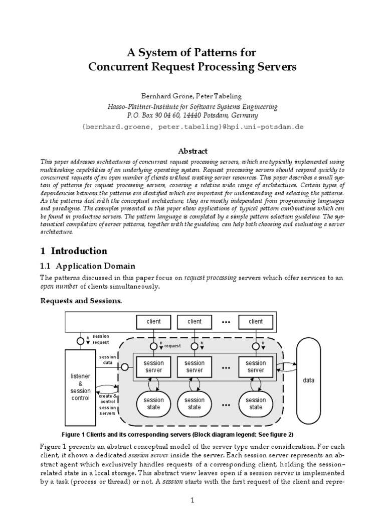 A System of Patterns For Concurrent Request Processing Servers | PDF | Web Server | Internet & Web