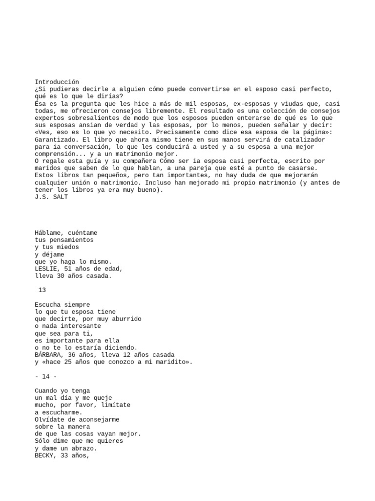 Como Ser El Marido Casi Perfecto | PDF