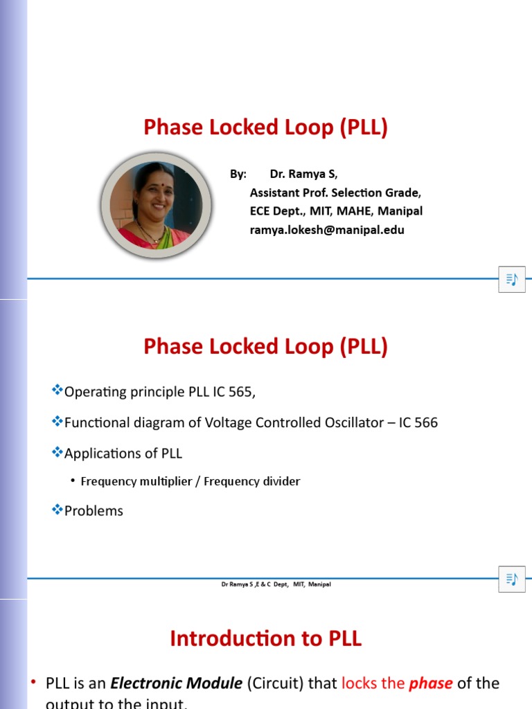 Phase Locked Loop (PLL) | PDF | Detector (Radio) | Electricity