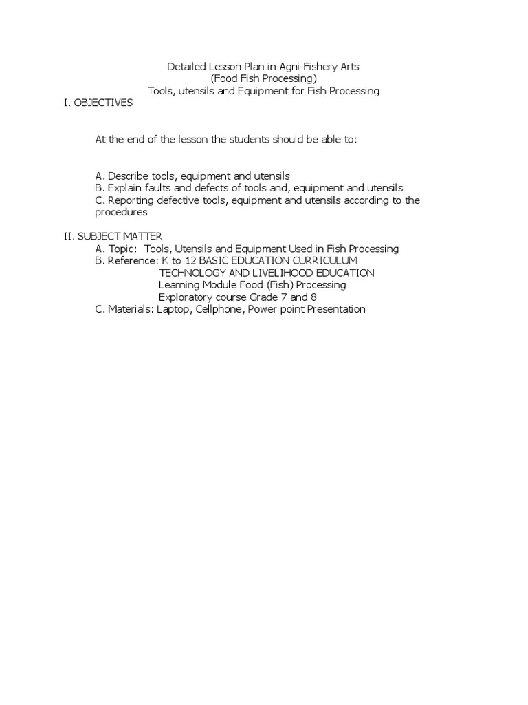 Lesson Plan 1-1 | PDF | Weighing Scale | Lesson Plan