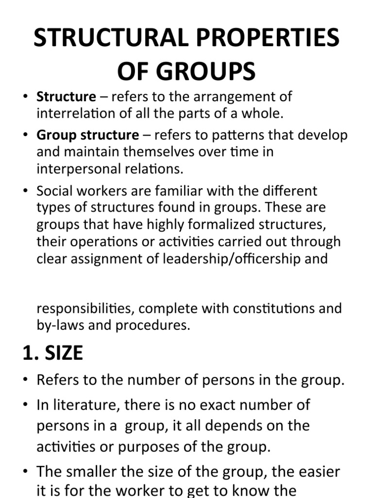 Structural Properties of Groups | PDF | Leadership | Power (Social And ...