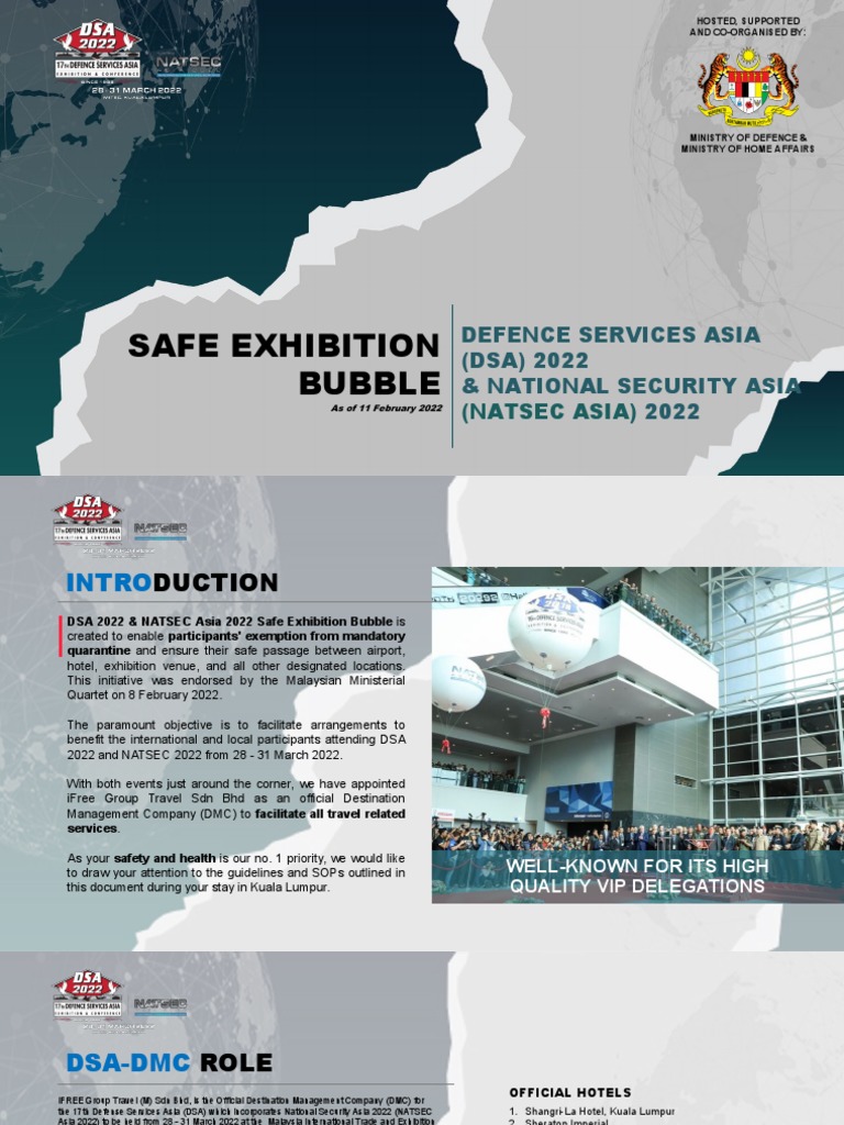 Safe Exhibition Bubble: Defence Services Asia (DSA) 2022 & National Security Asia 2022 ...