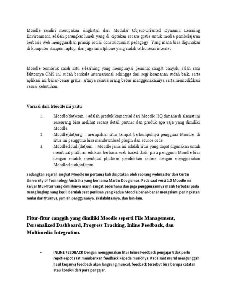 Panduan Lengkap Moodle untuk E-Learning | PDF