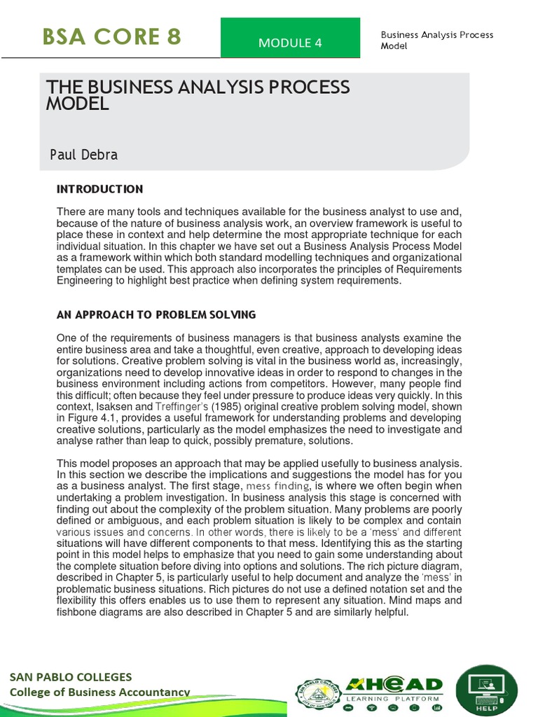 Module 4. Business Analysis Process Model | Download Free PDF ...