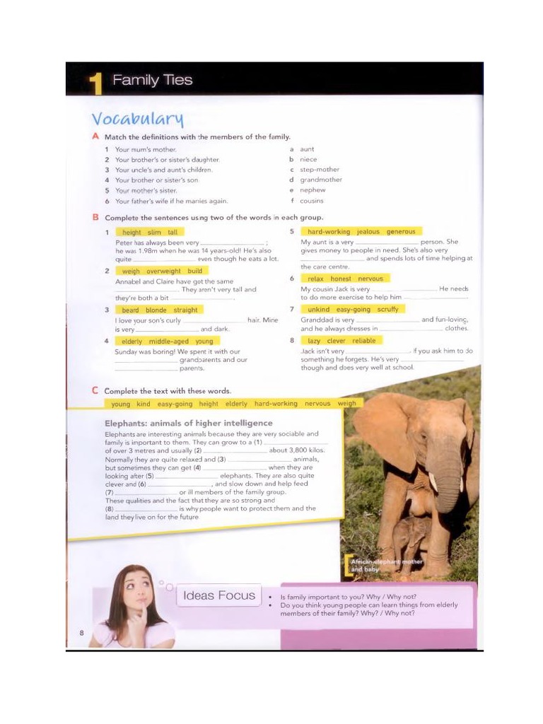 Vocabulary Unit 1 Close Up | PDF