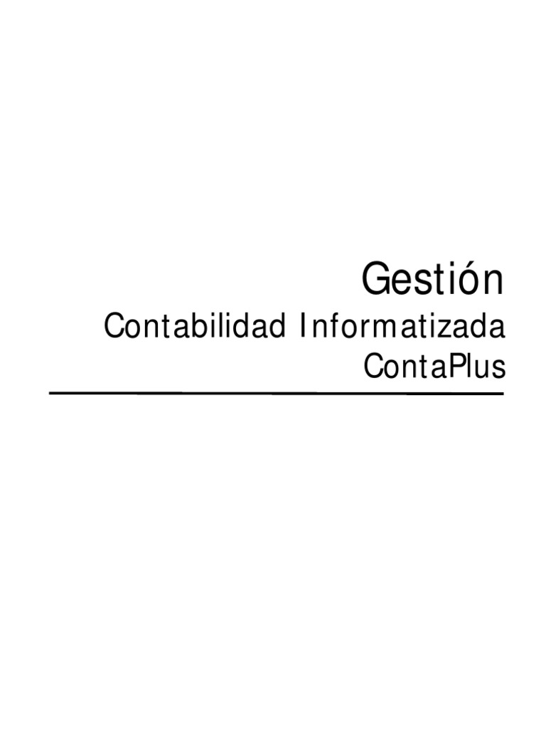 Manual de Contaplus | PDF | Point and Click | Contabilidad