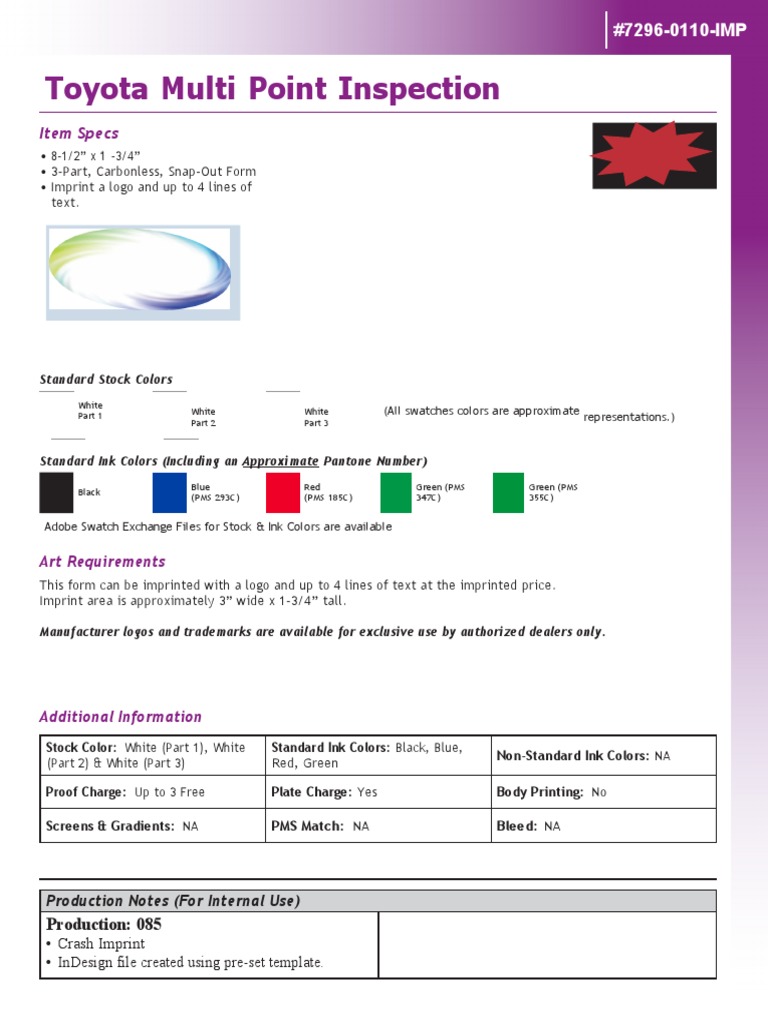 Toyota Multi Point Inspection: Item Specs | PDF | Brake | Land Vehicles