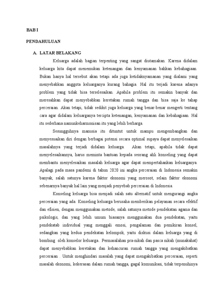 Konseling Keluarga: Solusi Perceraian | PDF