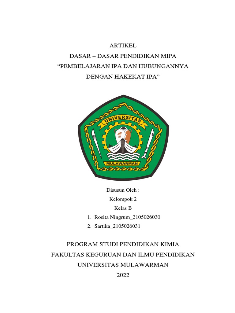 ARTIKEL Pembelajaran IPA Dan Hubungannya Dengan Hakekat IPA - DASPEM ...