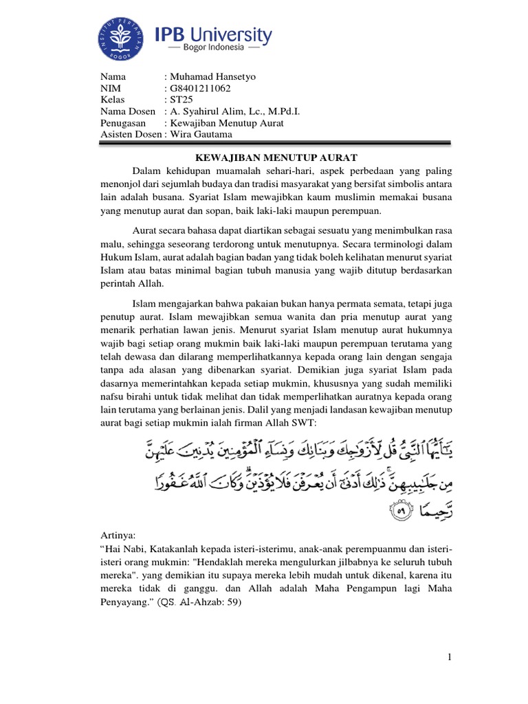 Panduan Menutup Aurat Islami | PDF | Politik