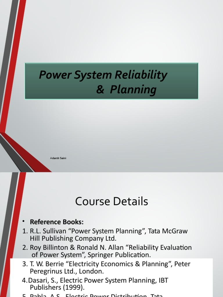 Power System Planning and Reliability | PDF | Electrical Substation ...