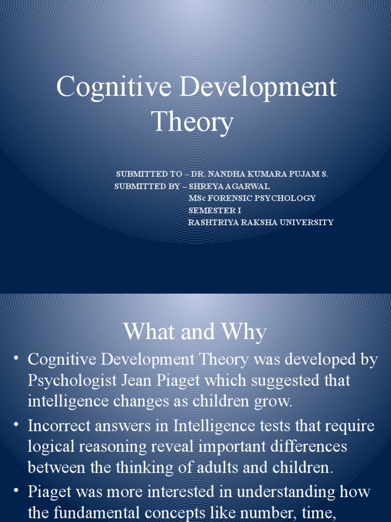 Cognitive Development Theory | PDF | Thought | Cognitive Development
