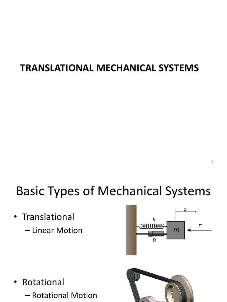 Translational Mechanical Systems Overview | PDF | Force | Mechanical ...