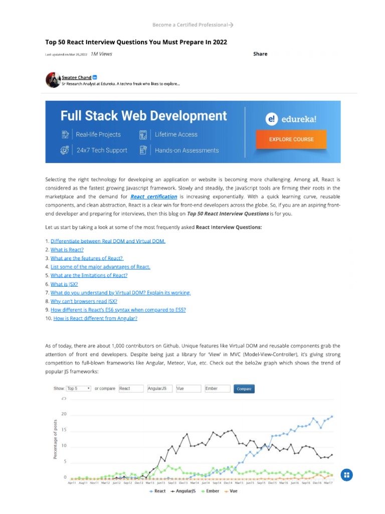 Reactjs Interview Questions | PDF