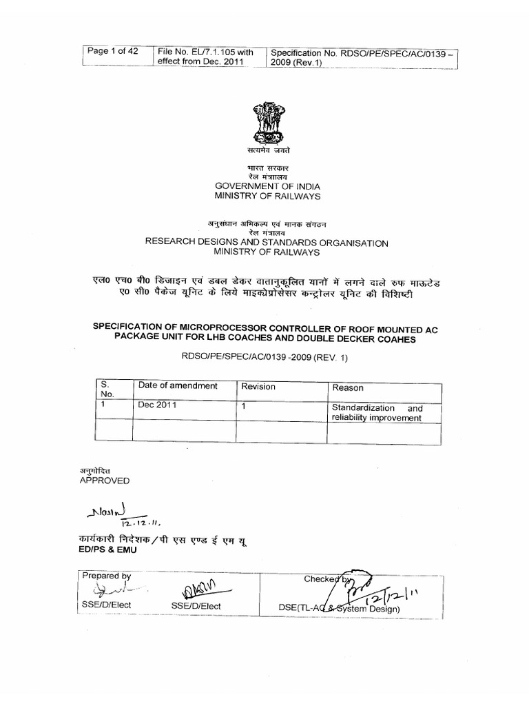 Rdso Specs For Rmpu | PDF | Relay | Power Supply