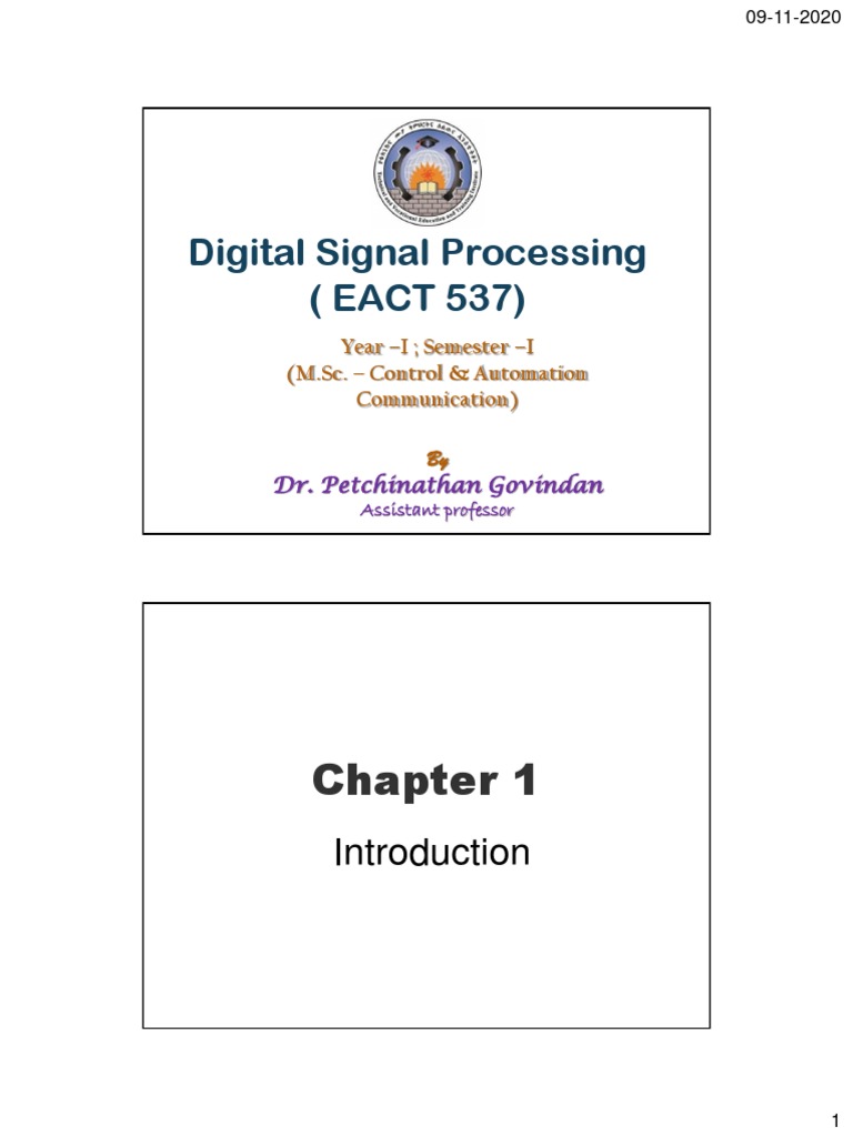 Chapter 1 Handouts | PDF | Analog To Digital Converter | Sampling ...