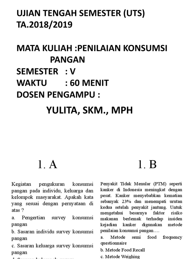 UJIAN TENGAH SEMESTER (UTS) .PP | PDF