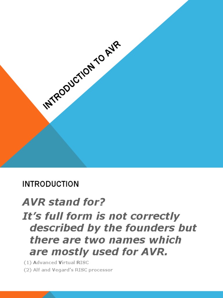 Introduction To AVR | PDF | Microcontroller | Microprocessor Introduction To AVR | PDF | Microcontroller | Microprocessor