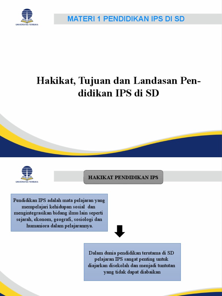 Materi 1 Pendidikan Ips Di SD Ut | PDF