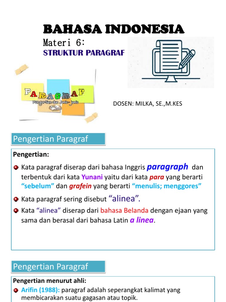 Materi 6-Struktur Paragraf (2020) - Ok | PDF