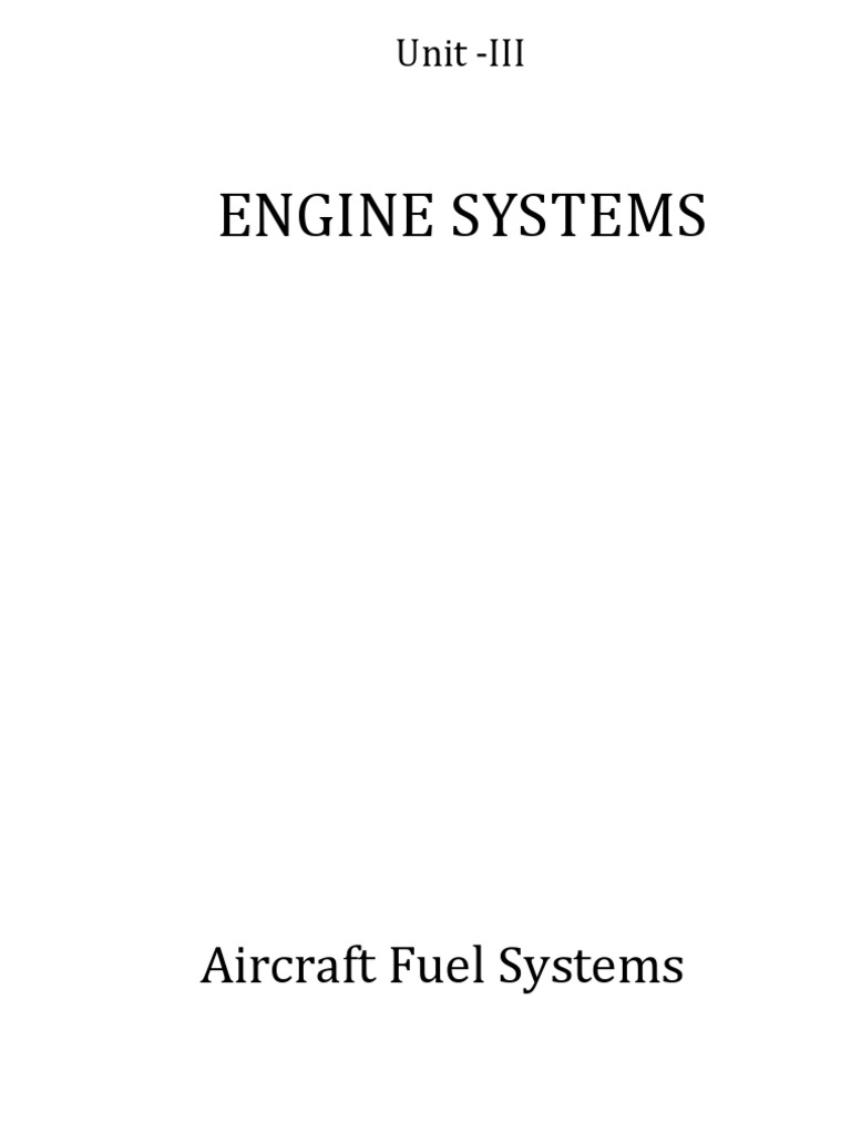 Aircraft Fuel System Overview | PDF